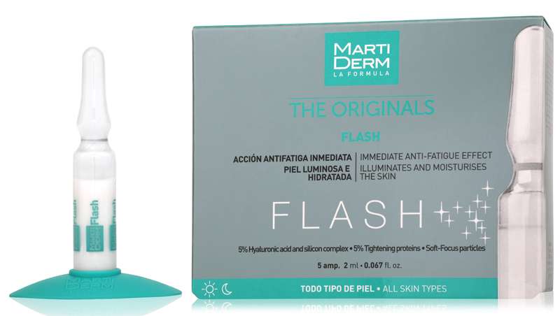 Ampollas o sérum, efecto flash de MartiDerm